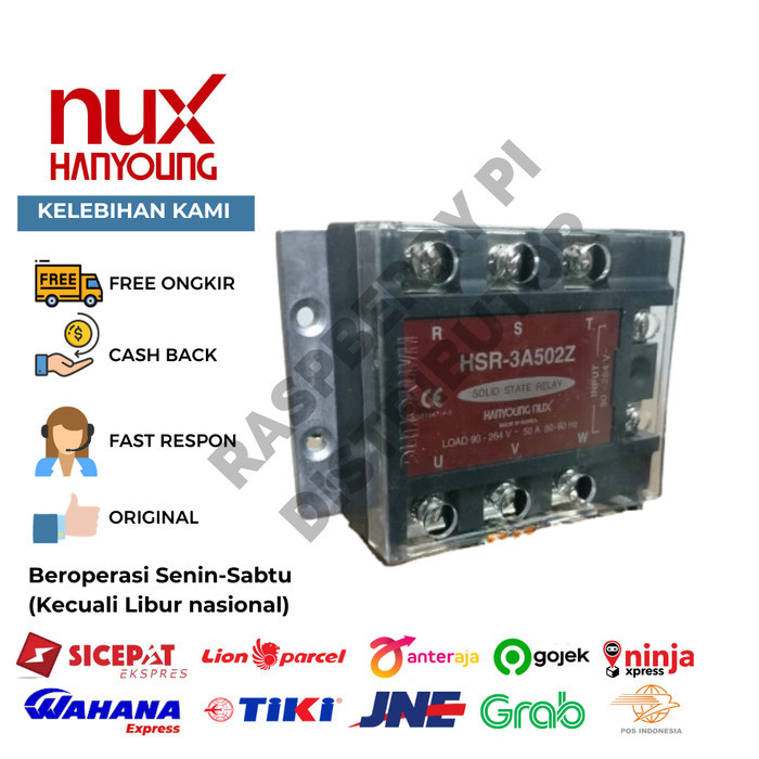 Jual Hanyoung Ssr Solid State Relay 3Phase 50A Hsr 3A502Z No Fotek Tsr 50Aa Genuine | Shopee ...