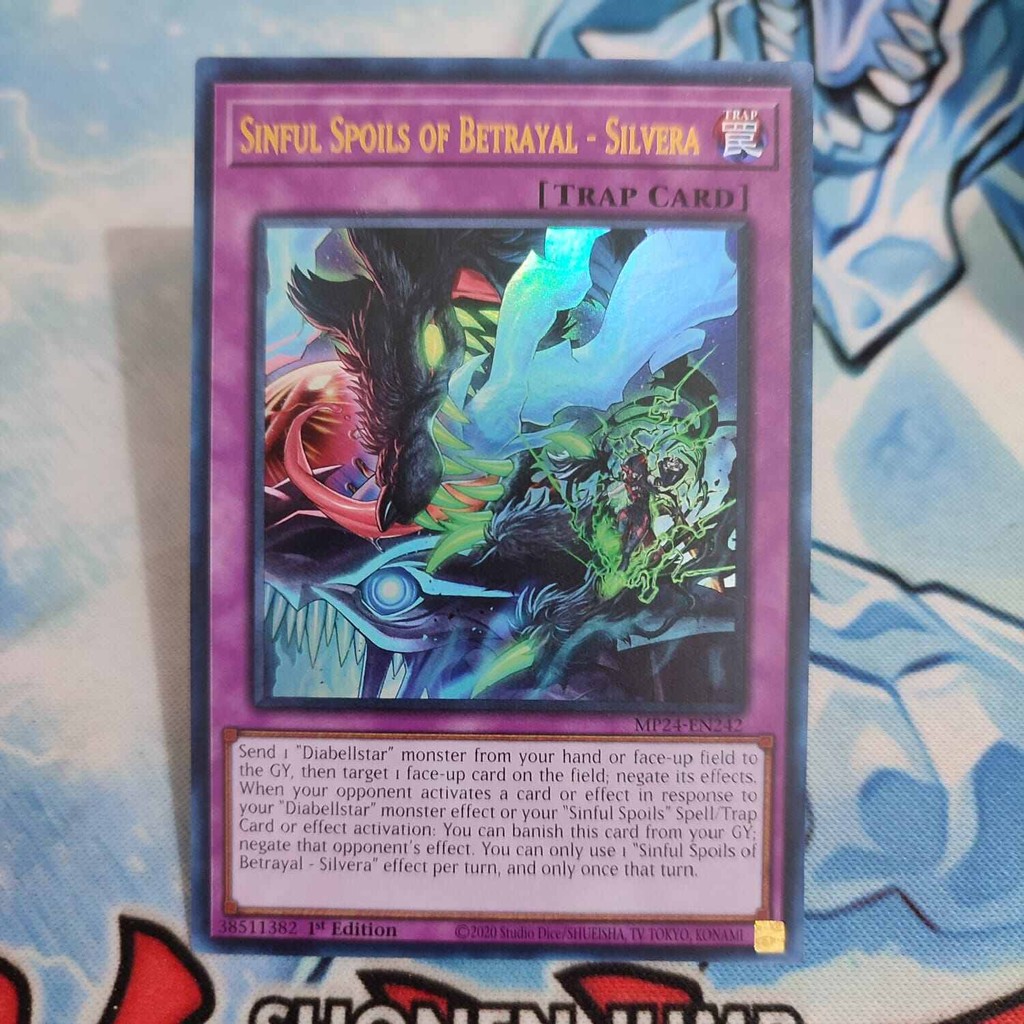 Jual yugioh sinful spoils of betrayal silvera MP24 ultra rare original | Shopee Indonesia