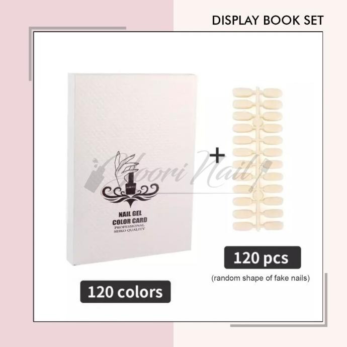 Jual Display book set color card nail art display kuku palsu display ...