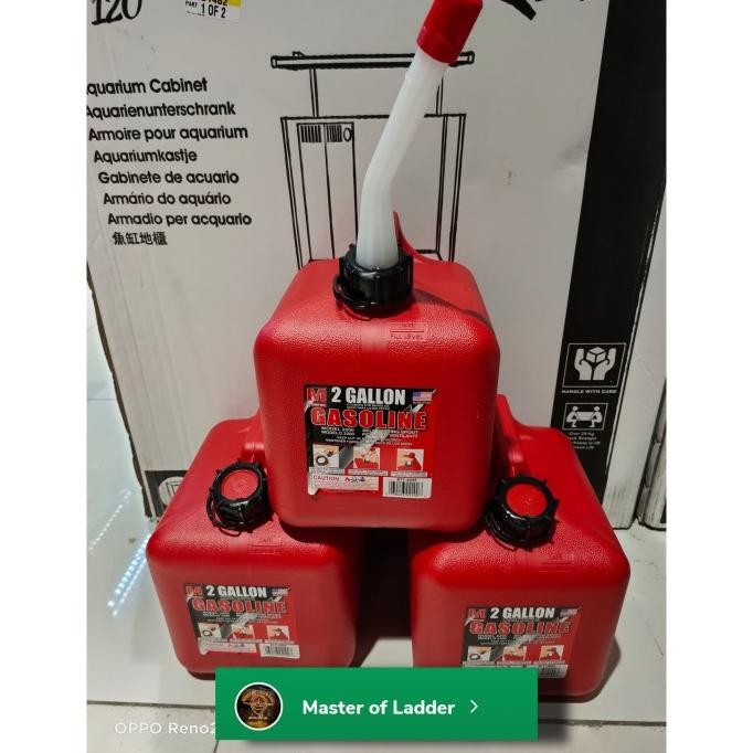 Jual MIDWEST JERIGEN BENSIN/SOLAR PLASTIK HDPE 2 GALON 7,5 liter ...