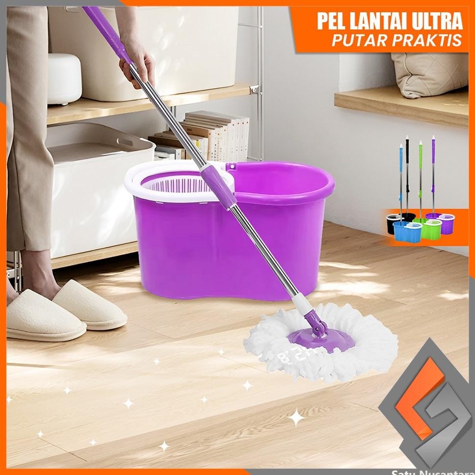 Jual Vw | Sn-C526 Alat Pel Lantai Dengan Ember Serbaguna / Pel Lantai Ultra Putar Praktis / Kain ...