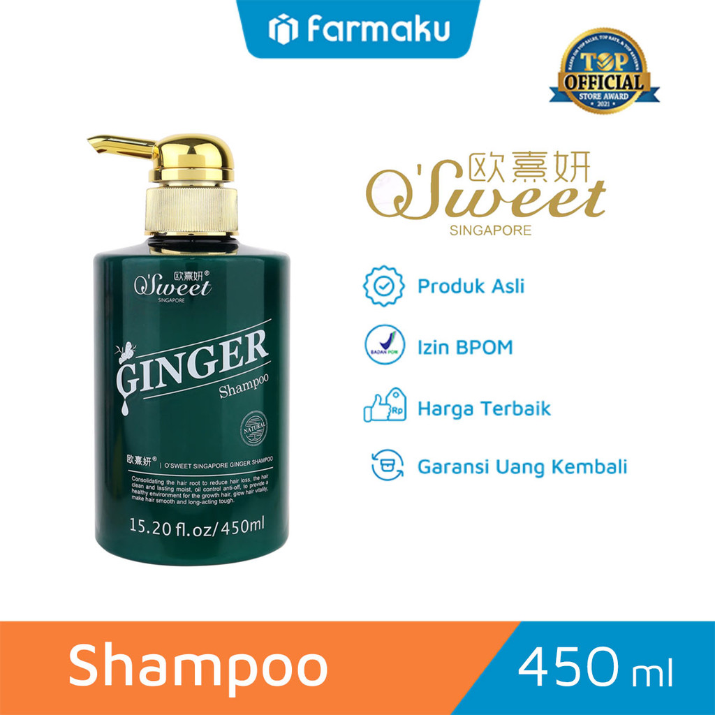 Jual O'Sweet Singapore Ginger Shampoo 450 ml - Sampo Anti Rontok ...