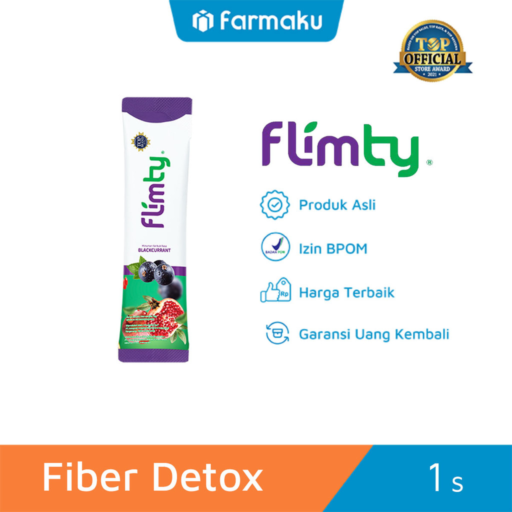 Jual Flimty Fiber Detox Rasa Blackcurrant 15 gr Sachet | Shopee Indonesia