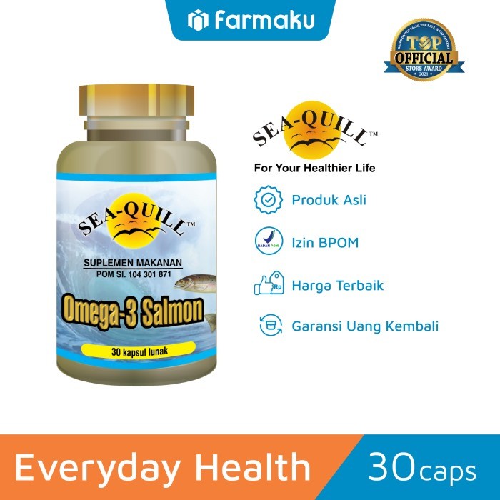 Jual Sea Quill Omega 3 Salmon Suplemen Jantung & Kolestrol 30 Capsule ...