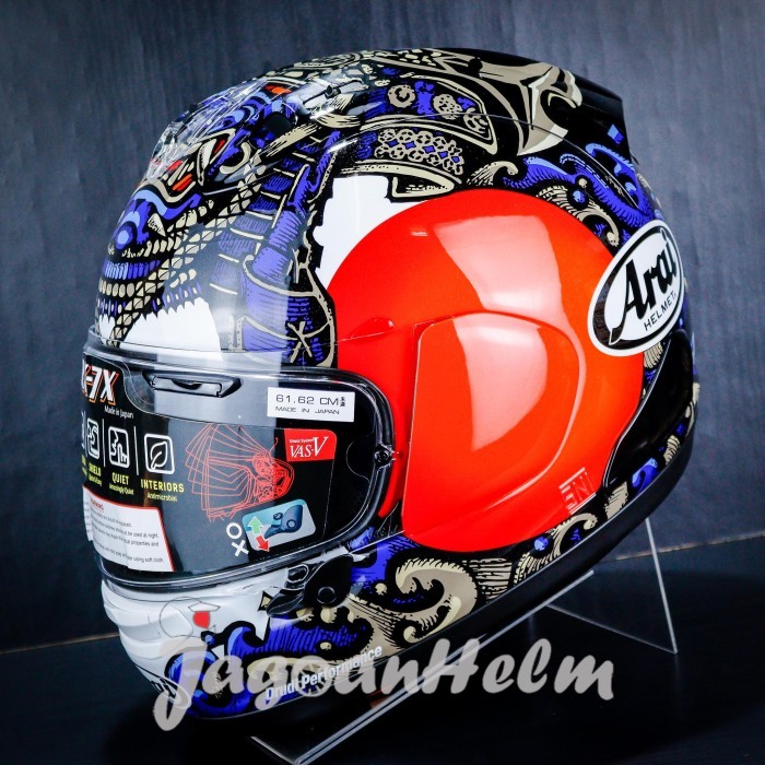 Jual ARAI HELM RX-7X SAMURAI BLUE BLACK ARAI RX7X FULL FACE | Shopee Indonesia
