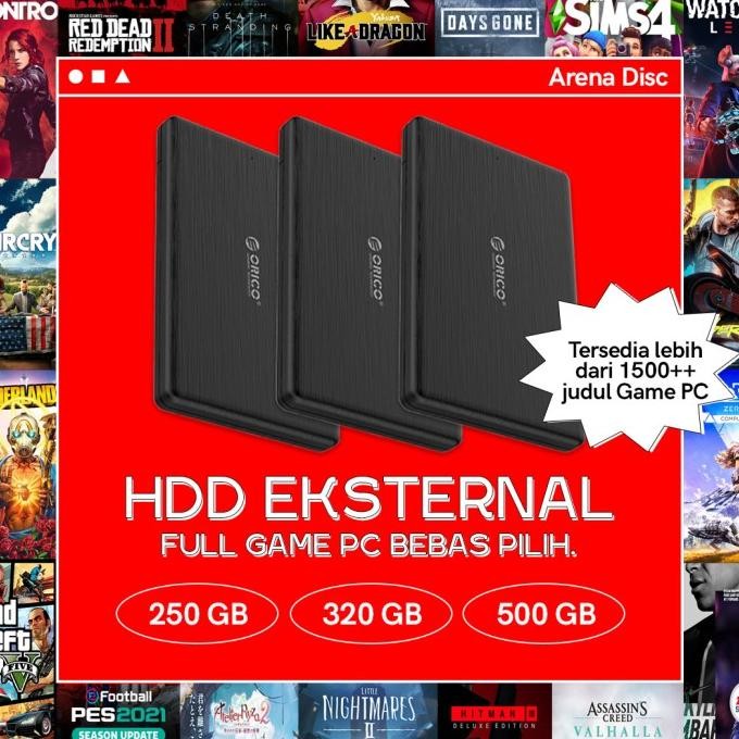 Jual HDD Hardisk Eksternal 250GB 500GB Full Isi Game PC/Laptop | Shopee ...