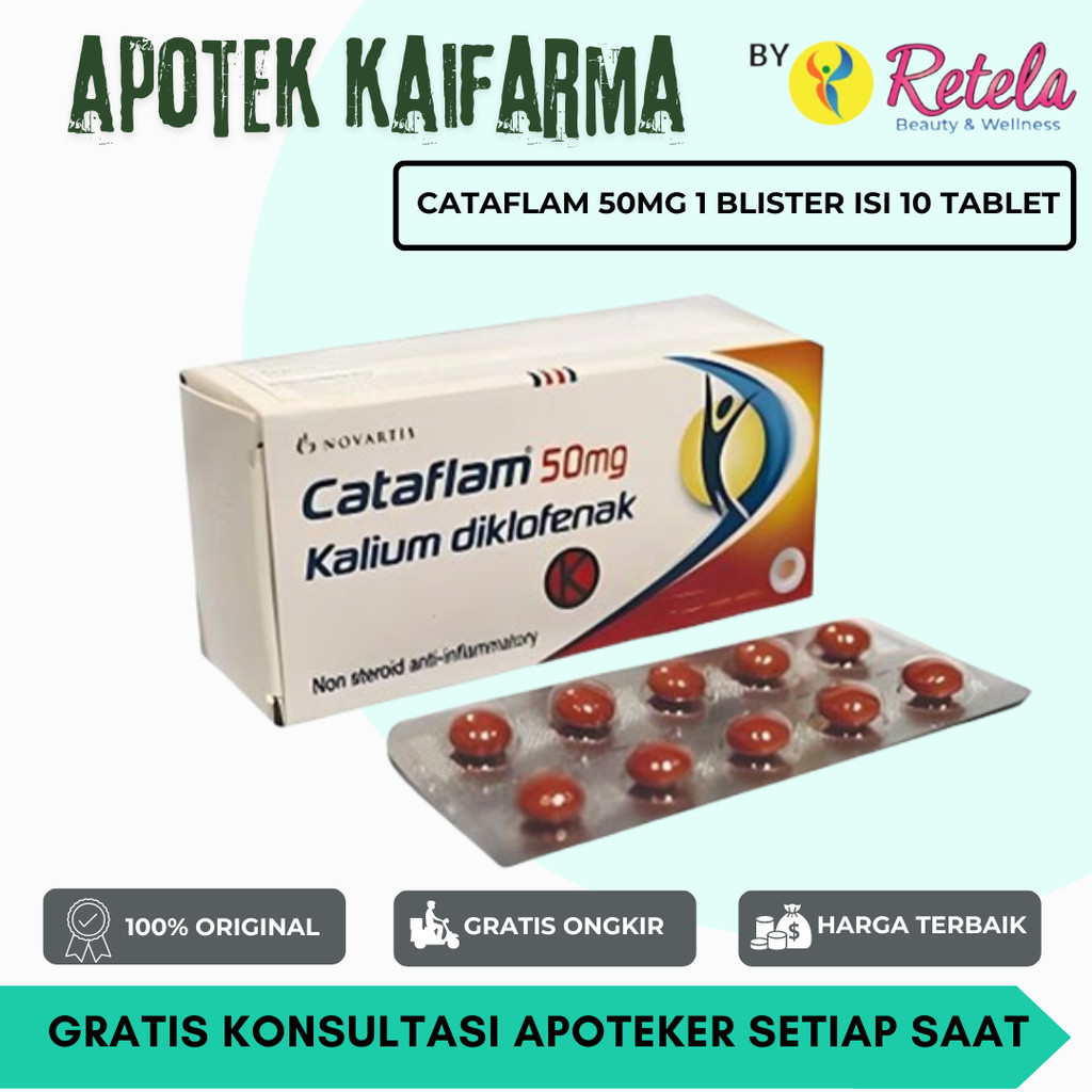 Jual CATAFLAM 50MG 1 BLISTER ISI 10 TABLET | Shopee Indonesia