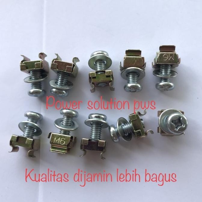Jual Cagenut Baut Rack Server Screw M6 set Screw and Cagenut semua rack ...