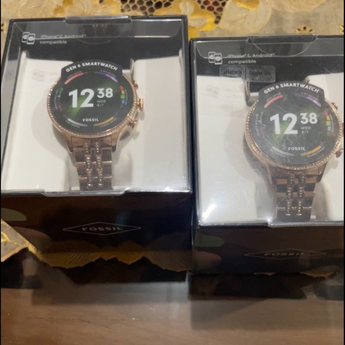 Jual Produk Ready New Segel Fossil Smartwatch Gen 6 Rosegold FTW6077 ...