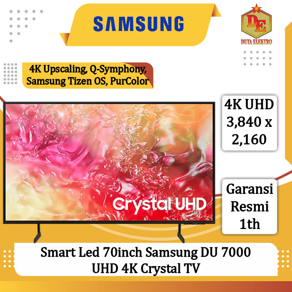 Jual Smart Led 70inch Samsung DU 7000 UHD 4K Crystal TV | Shopee Indonesia