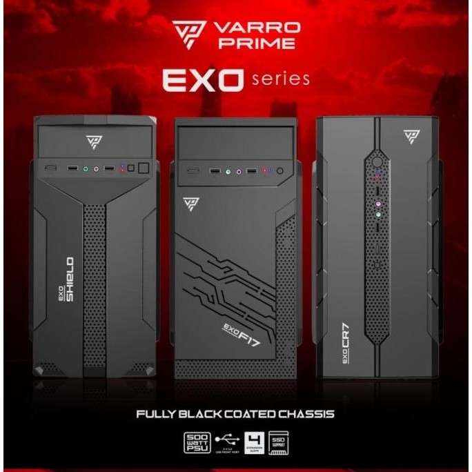 Jual Promo Pekan Pc Case Varro Prime Micro Atx Exo Cr7 + Psu 500 Watt ...