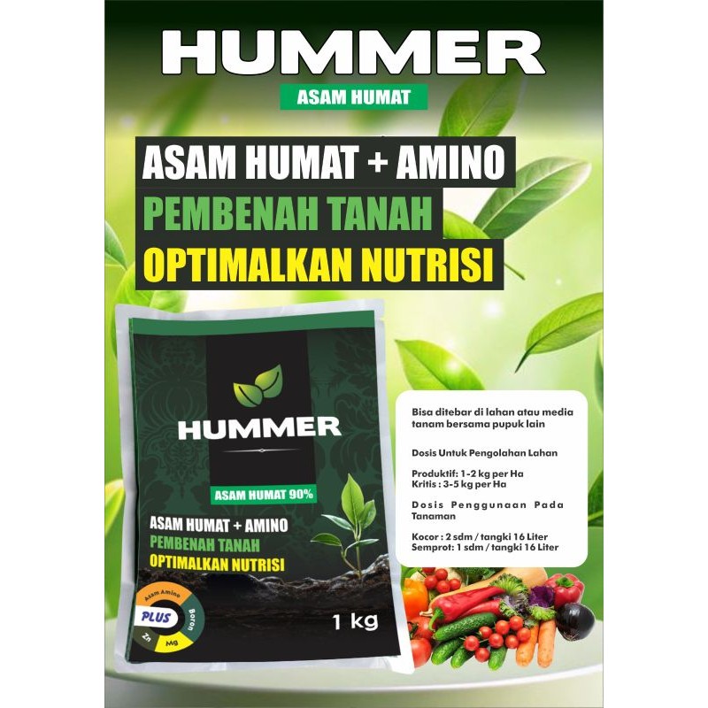 Jual Hummer Asam Humat Plus Asam Amino Pembenah Tanah Mengoptimalkan Penyerapan Nutrisi Menambah ...