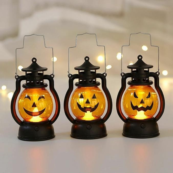 Jual Lentera Halloween Lampu Jack O Lantern Labu Pumpkin Dekorasi ...