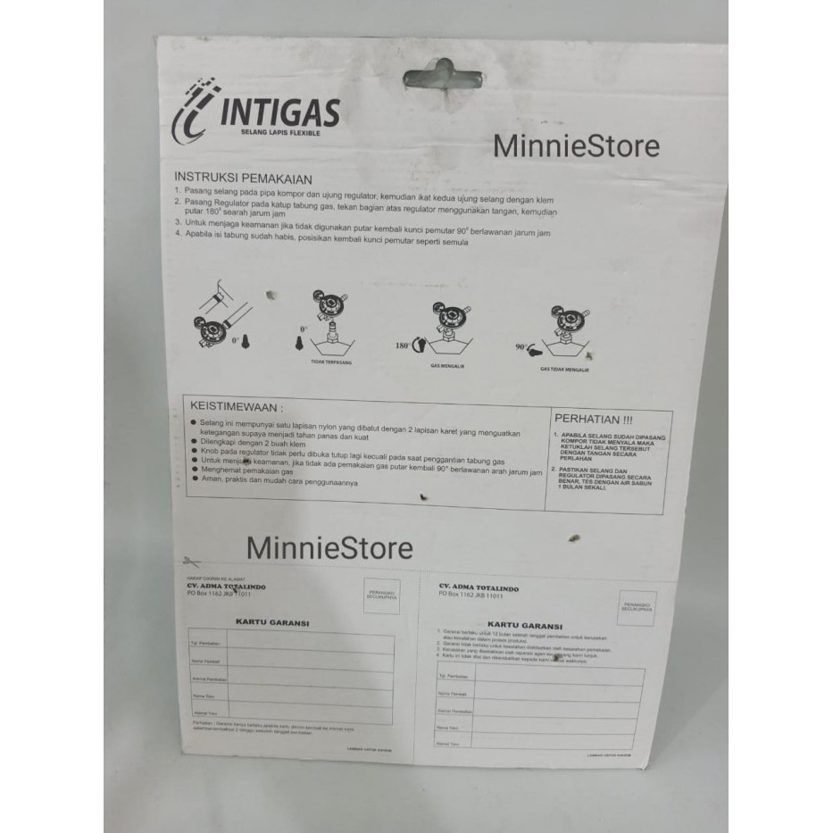 Jual INTIGAS Regulator Gas Dengan Meter dan Selang - ghemat Gas ...
