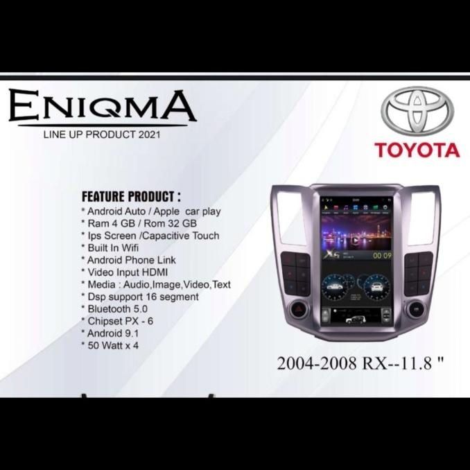 Jual Head Unit Tesla Oem Harrier 2004 - 2012 Ram 4Gb 32 Gb Pnp Eniqma ...