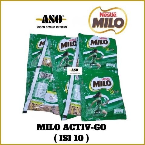 Jual MILO Activ-Go Susu Bubuk Sachet 22 gr RENCENG ( ISI 10 ) | Shopee ...