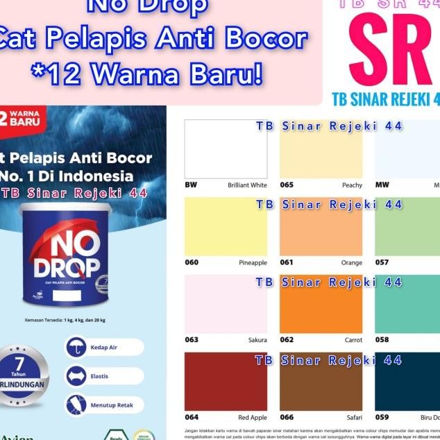 Jual No Drop Galon 4 Kg Warna Komplit Cat Tembok Pelapis Anti Bocor Nodrop | Shopee Indonesia