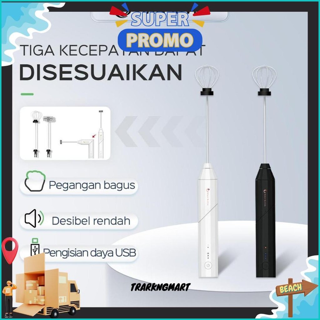 Jual Han River Mixer Hrddq07 Pengocok Susu Milk Frother -Hitam/Putih ...