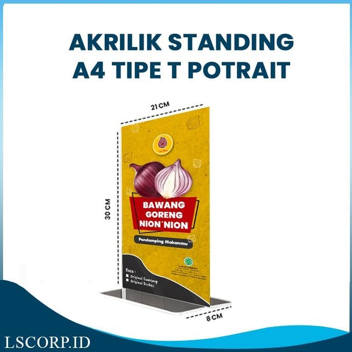 Jual Viral Super Akrilik Brosur Bening A4 Tipe T Potrait Stand Acrylic ...