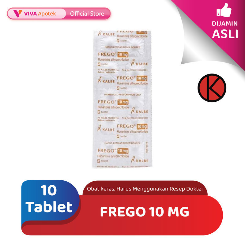 Jual Frego 10 mg / Flunarizine / Vertigo / Migrain (10 Tablet) | Shopee ...