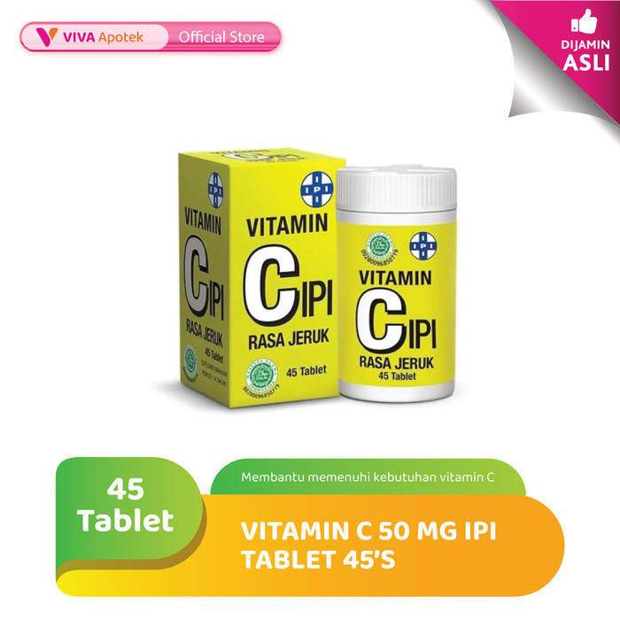 Jual Vitamin C 50 Mg IPI untuk Kebutuhan Vitamin C (45 Tablet) | Shopee Indonesia