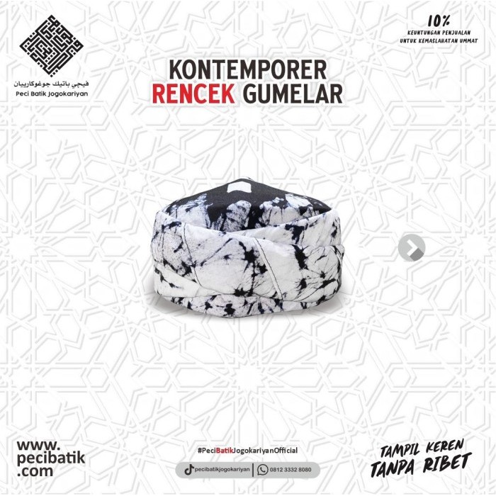 Jual Peci Batik Jogokariyan Motif Kontemporer Rencek Gumelar | Shopee ...