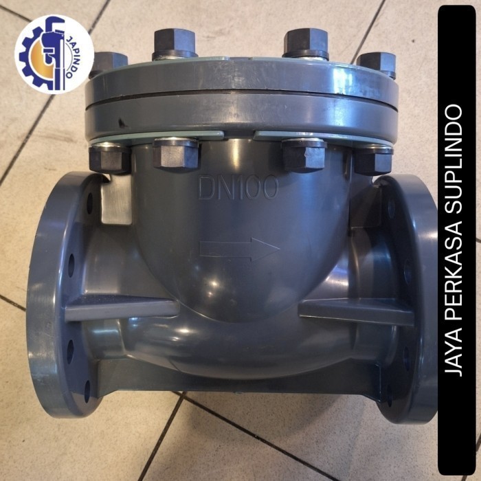 Jual Swing Check Valve / Klep Tabok PVC FLange JIS 10K Size 10 Inchi ...