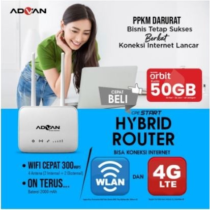 Jual Modem Router Advan CPE Start WiFi 4G LTE + Telkomsel Orbit Free ...