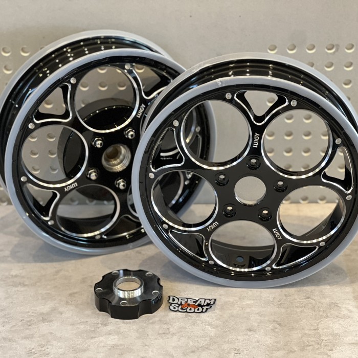 Jual Velg Cnc Luigy Black Vespa Matic Like Marus R12 Velg Vespa matic ...