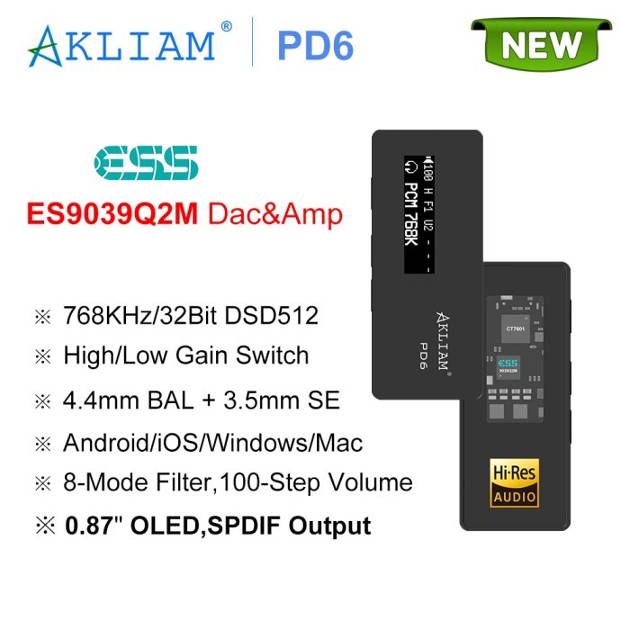 Jual Akliam PD6 DAC Amplifier Headphone Earphone | Shopee Indonesia