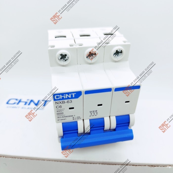 Jual MCB Chint 3P Phase 6A 10A 16A 20A 25A 32A 40A 50A 63A NXB-63 | Shopee Indonesia