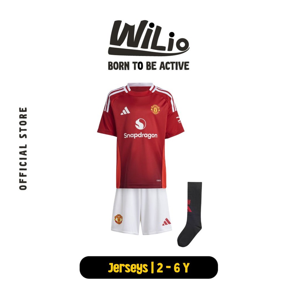 Jual ADIDAS Manchester United 24/25 Home Mini Kit Kids IT1980 - Kaos ...
