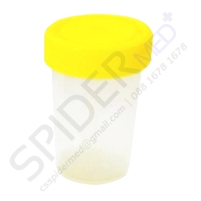 Jual Pot Urine Sterile 60 cc Tutup Kuning Tempat Cup Container Urin 60 ...
