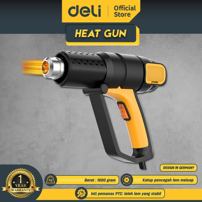 Jual Deli Heat Gun / Senapan Panas 2 Pengaturan 120-2000W Perkakas ...