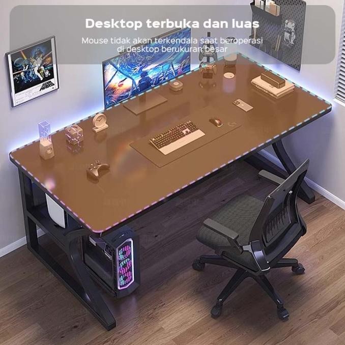 Jual KUCA Meja Gaming Meja Komputer Meja Belajar Hitam Meja Kantor PS ...