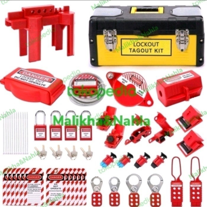 Jual _^_^_^] OMGTMD Lock Out Tag Out Kit Safety Padlocks Lockout Hasp ...