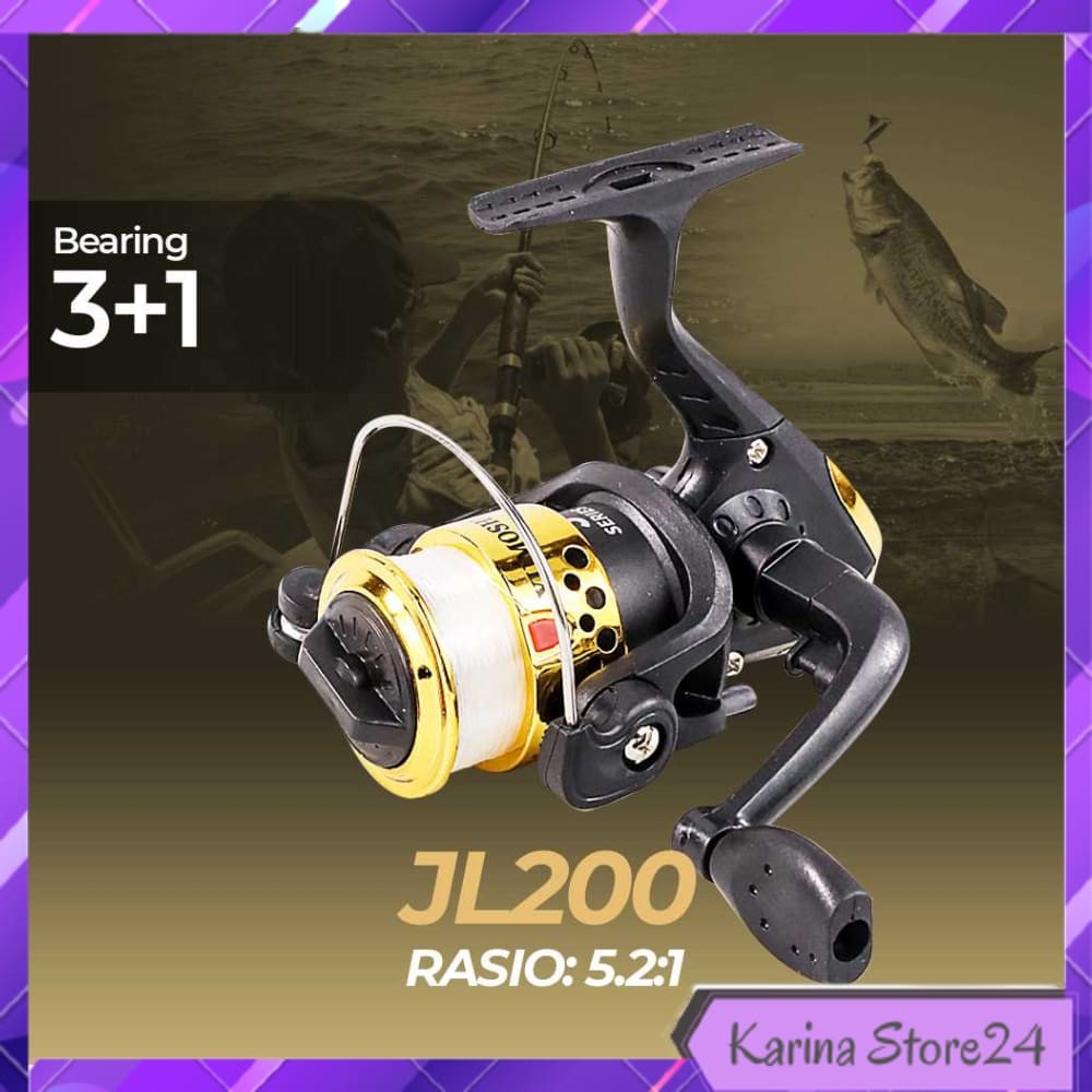 Jual Reel Pancing Spinning 3+1 Ball Bearing 5.2:1 - Jl200 | Shopee ...