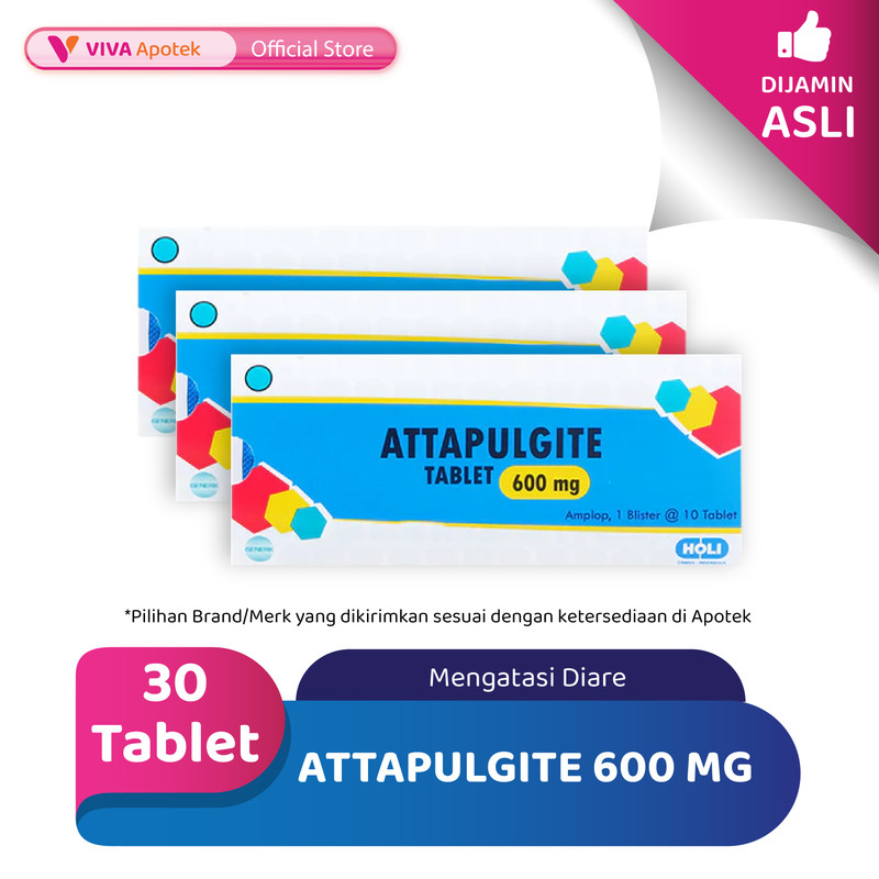 Jual Attapulgite 600 mg untuk Mengatasi Diare (30 Tablet) | Shopee ...