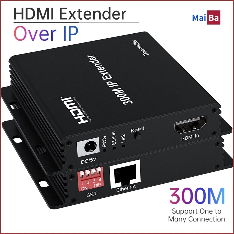 Jual 300M HDMI Extender Melalui IP RJ45 Cat6 Kabel 1080P HDMI Ke ...