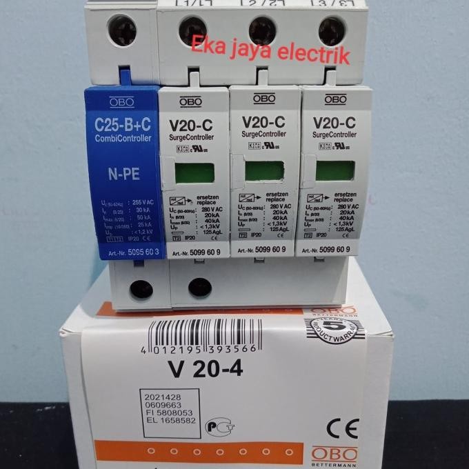 Jual New Surge Arrester Obbo V20 3P 280Vac 3P Netral | Shopee Indonesia