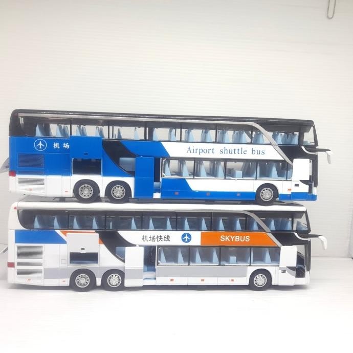 Jual Diecast Miniatur Bus Double Decker Sky Bus Keren Bus Tingkat Besi ...