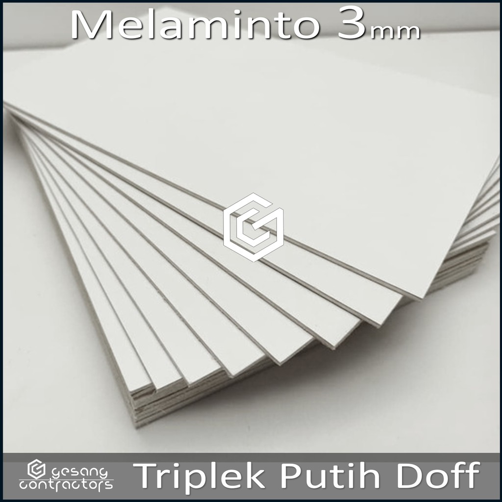 Jual Triplek Putih 3mm 50x150 cm | ISI 2 LEMBAR | Melamin Putih Doff 1 ...