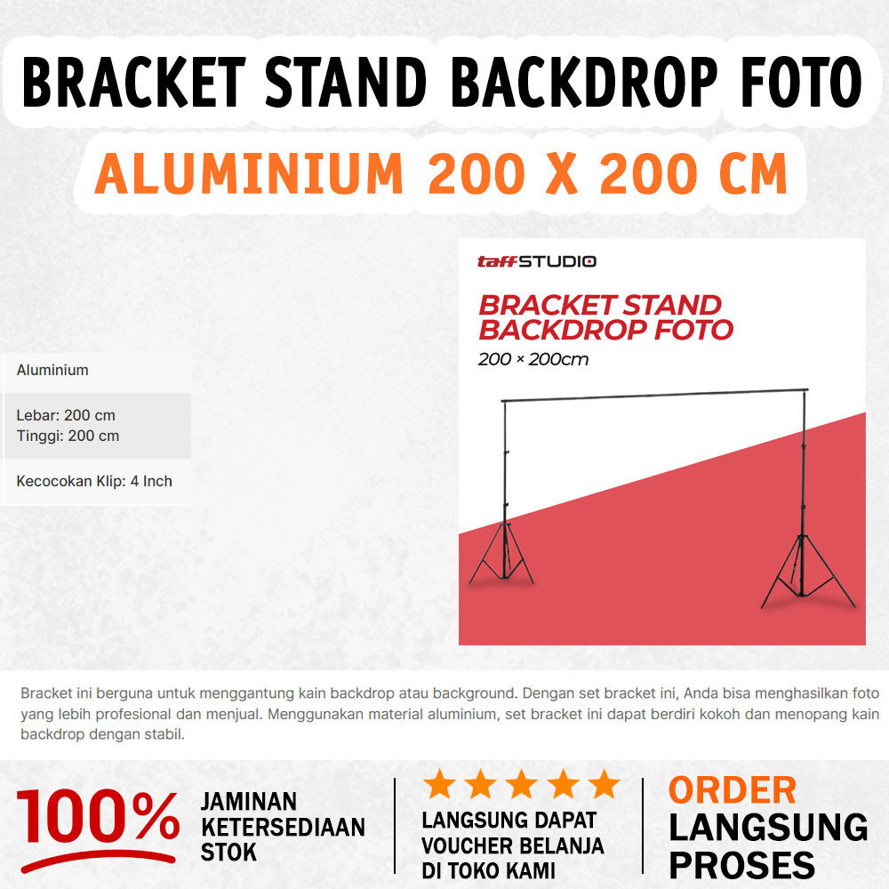 Jual [PASTI READY] BRACKET STAND BACKDROP BACKGROUND FOTO STUDIO ...