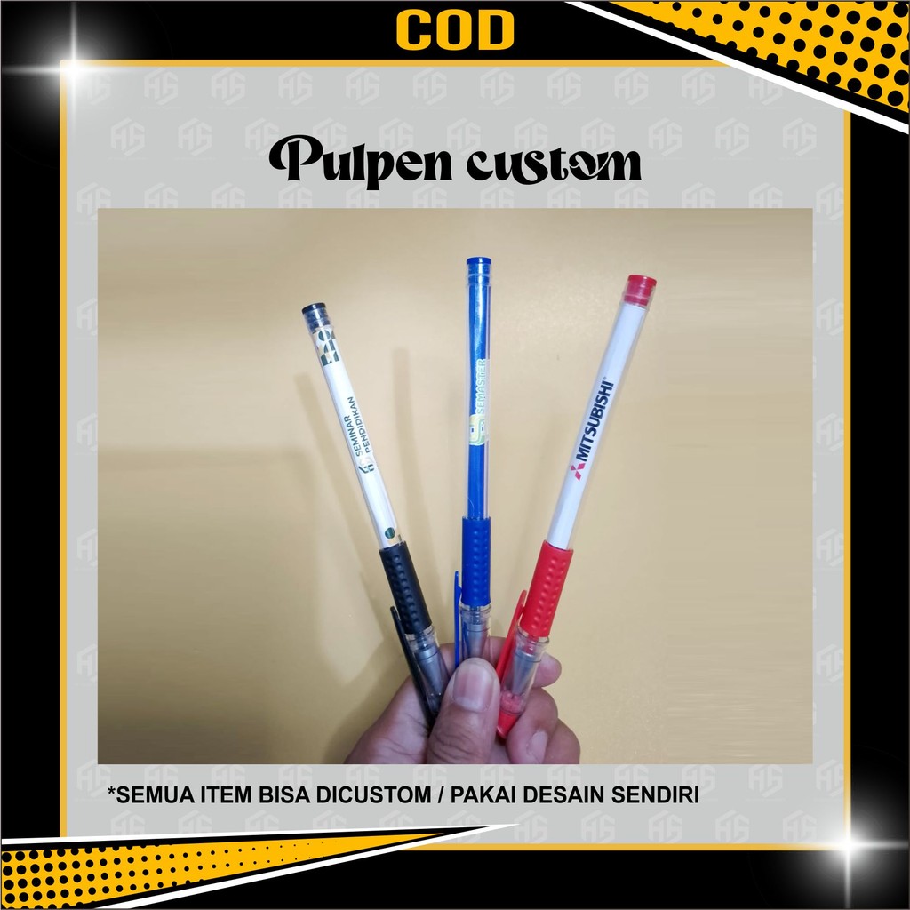 Jual Pulpen Custom / Pulpen Promosi Souvenir Ekonomis | Free Desain ...