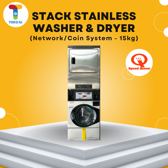 Jual MESIN LAUNDRY STACK SPEED QUEEN WASHER + DRYER 15 KG | Shopee ...