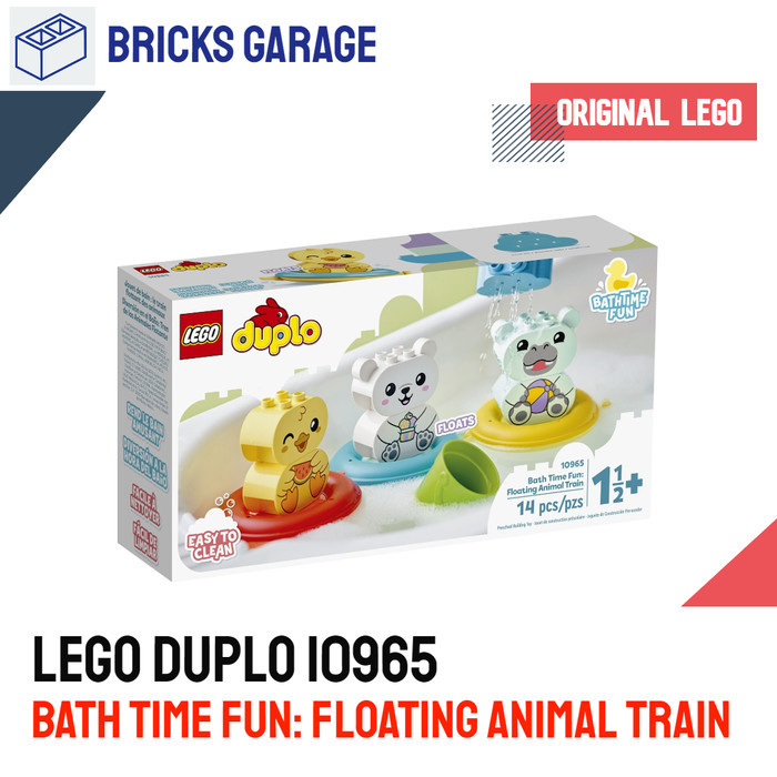 Jual LEGO 10965 Duplo: Bath Time Fun Floating Animal Train | Shopee ...