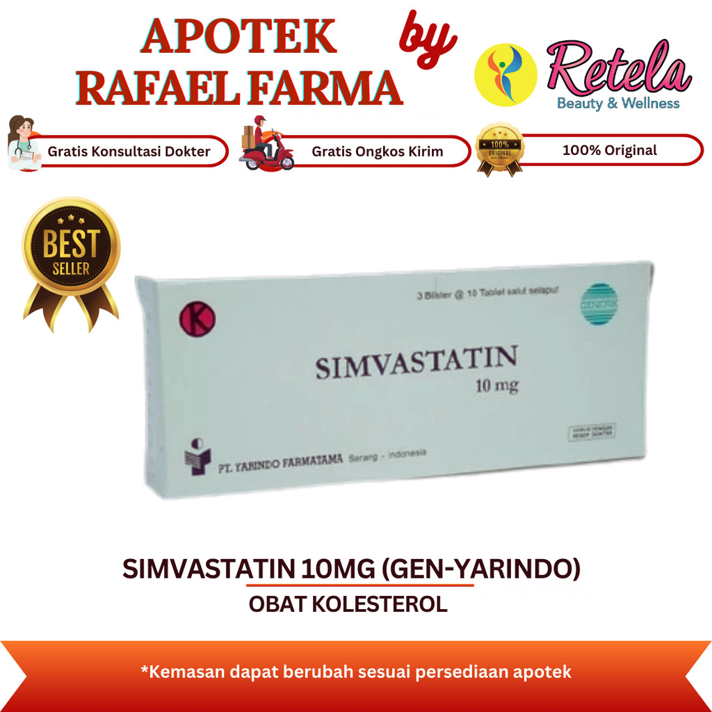 Jual SIMVASTATIN 10MG STRIP 10 TABLET (Gen-Yarindo) | Shopee Indonesia