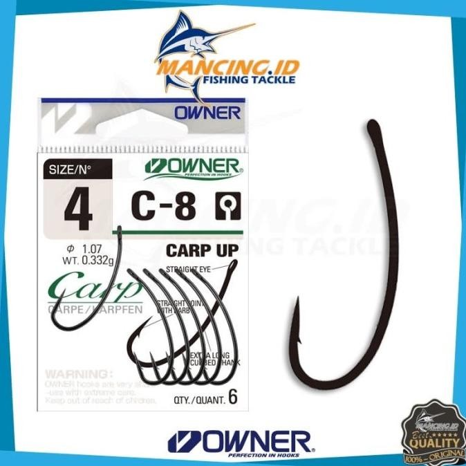 Jual Owner C-8 (Carp Up) 53268 Hook Pancing Kail Made In Japan | Shopee Indonesia