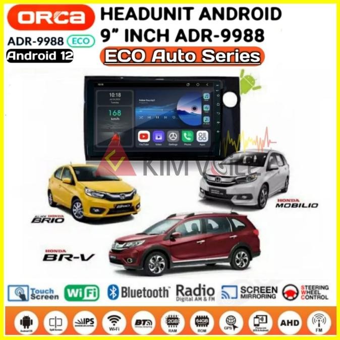 Jual Promo Head Unit Android Orca Eco 9 Inch Oem Honda Brio/Mobilio/Brv ...
