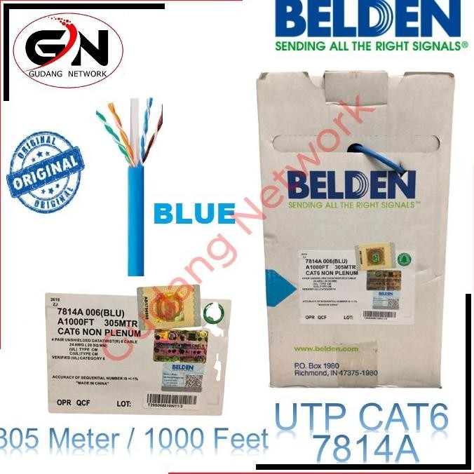 Jual KABEL BELDEN CAT6 7814A 006 CABLE BELDEN CAT 6 BIRU KABEL UTP CAT6 ORIGINAL DAN TERPERCAYA ...